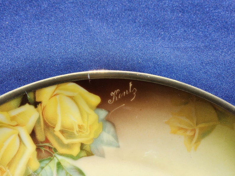 Sevres Bavaria Hand Painted Roses Signed Plate - Etsy