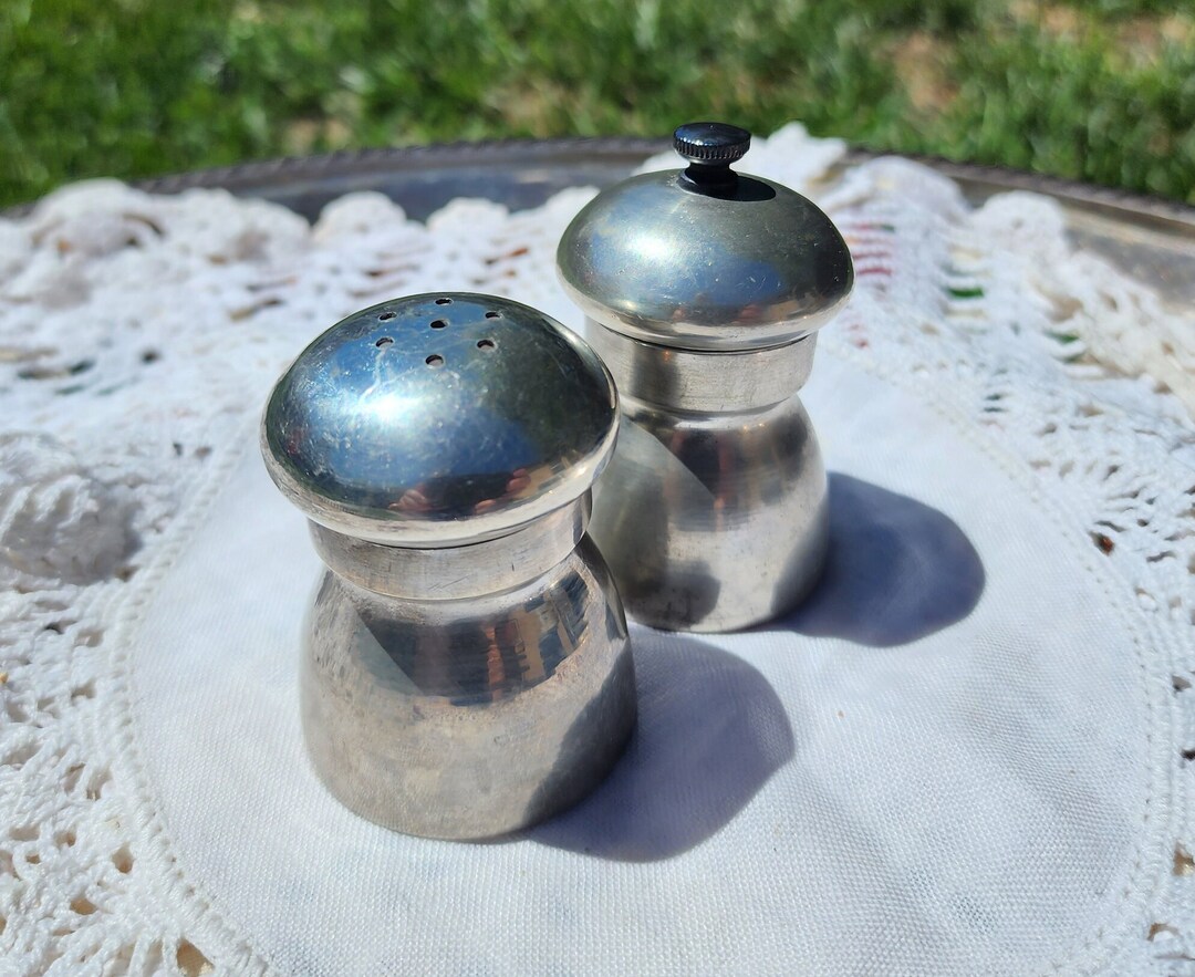 Raimond Italy Pewter Salt Shaker and Pepper Grinder - Etsy