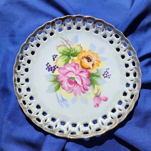 Vintage Reticulated Japanese Display Plate - Etsy