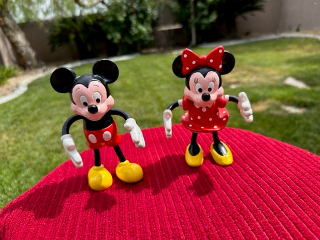 Set of 3 Walt Disney Poseable Figures, Mickey, Minnie and Donald - Etsy