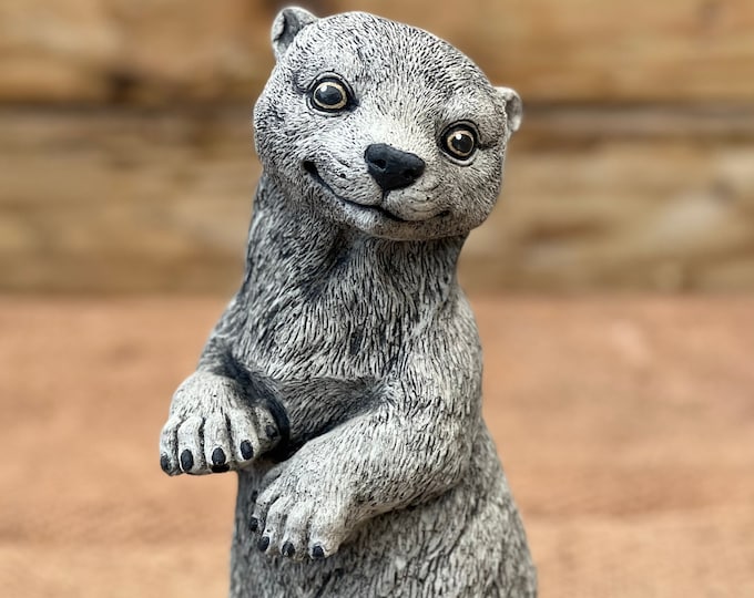 Concrete Otter Lifesize Statue Cute Otter Figurine for - Etsy