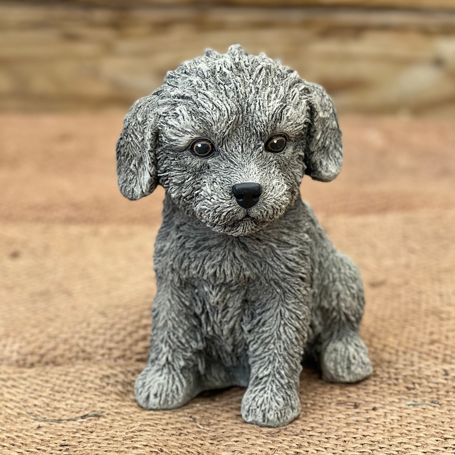 Puppy Goldendoodle Figurine Concrete Doodle Statue Pet - Etsy