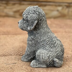 Puppy Goldendoodle Figurine Concrete Doodle Statue Pet Memorial Little ...