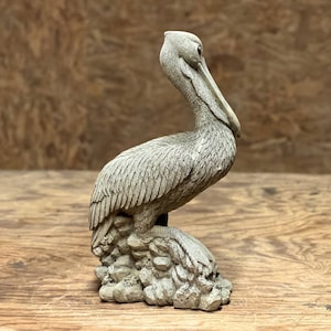 Realistic Standing Pelican Figurine Outdoor Concrete Pelican Statue ...
