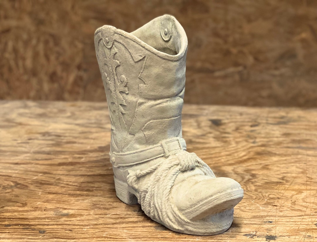 Garden Pot Statue Cowboy Boot Flower Pot Creative Outdoor - Etsy