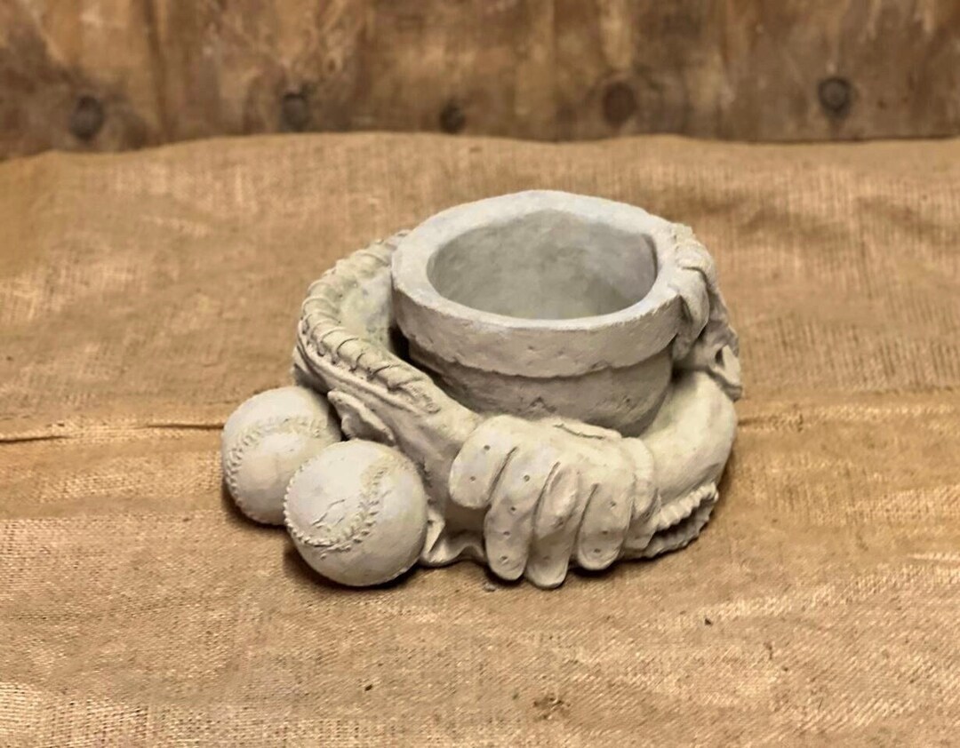 Concrete Baseball Glove Planter Statue Detailed Baseball Glove and ...