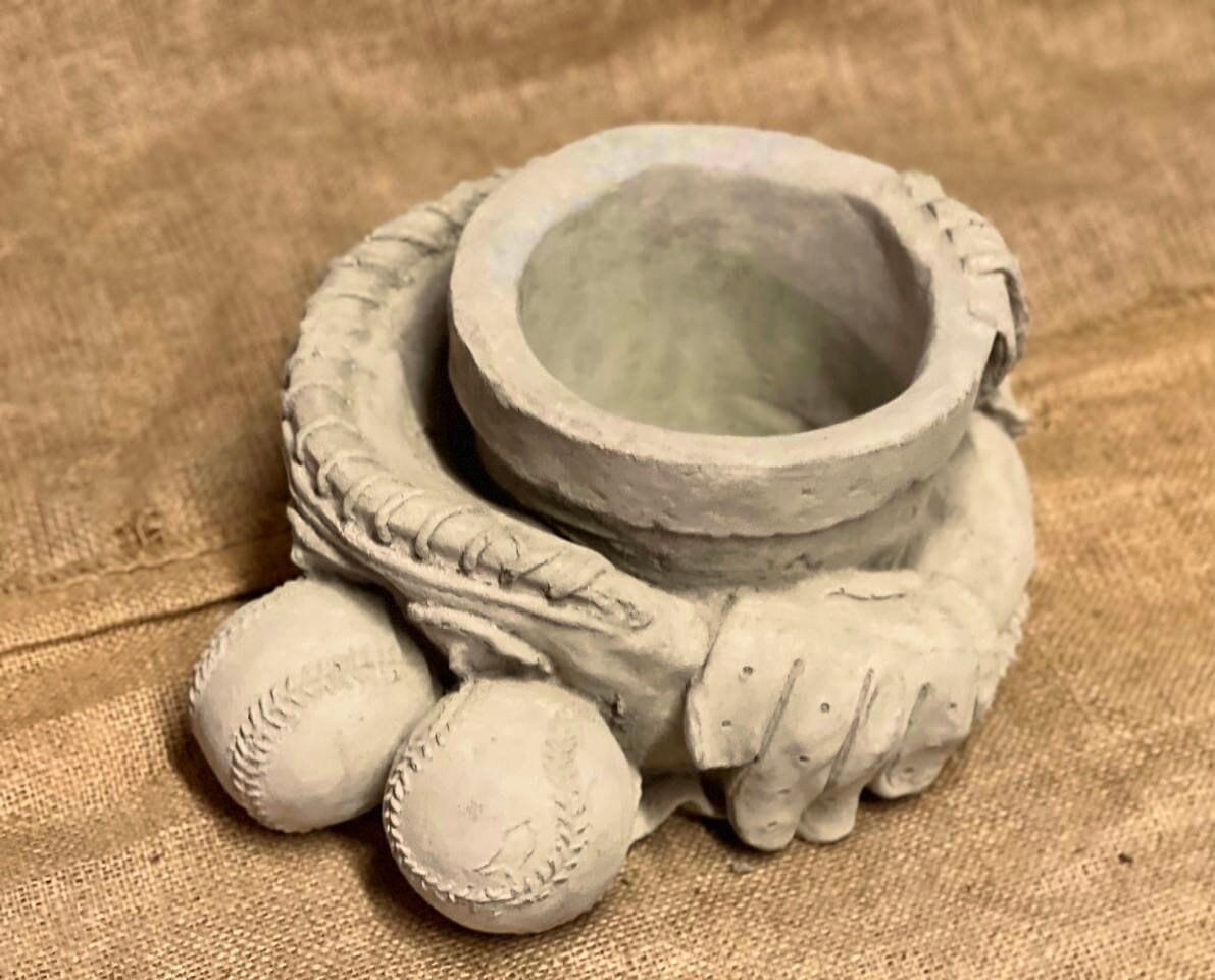 Concrete Baseball Glove Planter Statue Detailed Baseball Glove - Etsy
