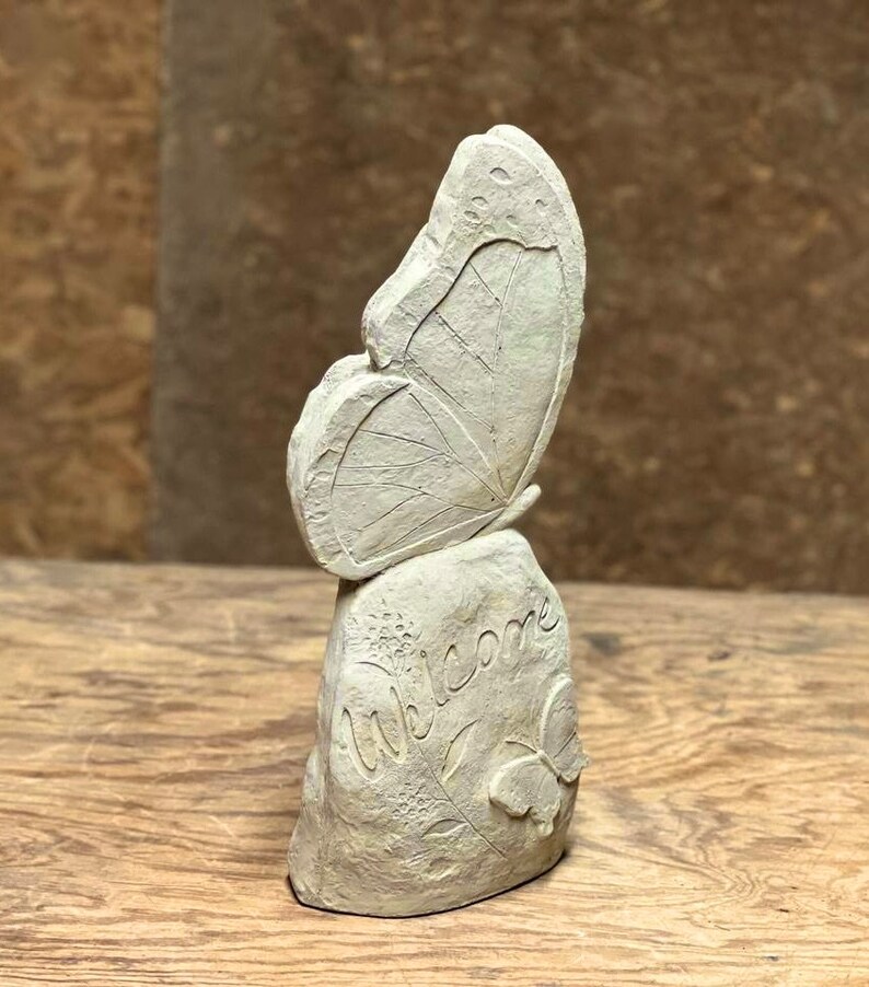 Creative Butterfly Statue Welcome Stone With Sitting Butterfly - Etsy