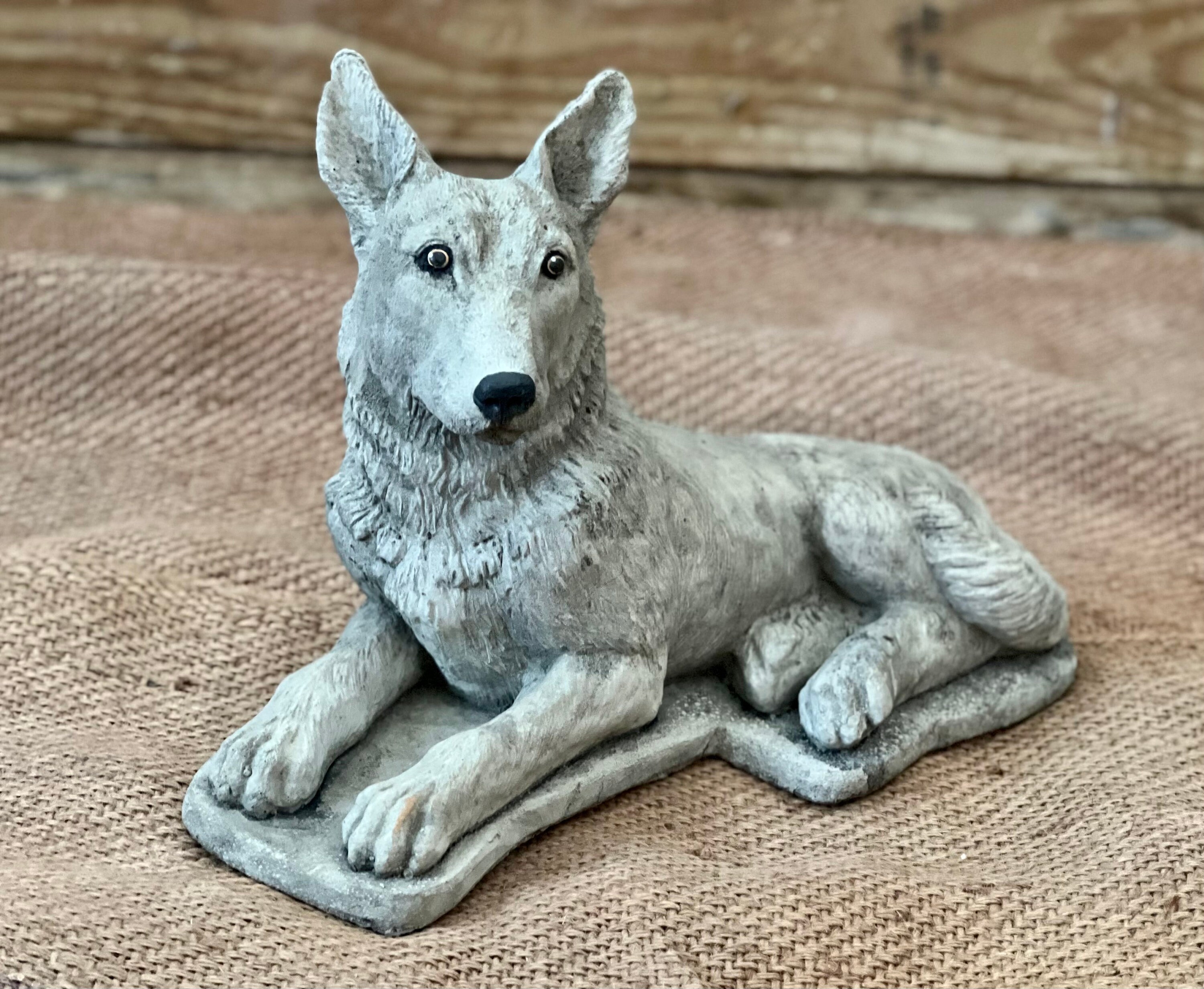 Ceramic Bisque U-Paint German Shepherd On A Rock Base Unpainted Ready ...