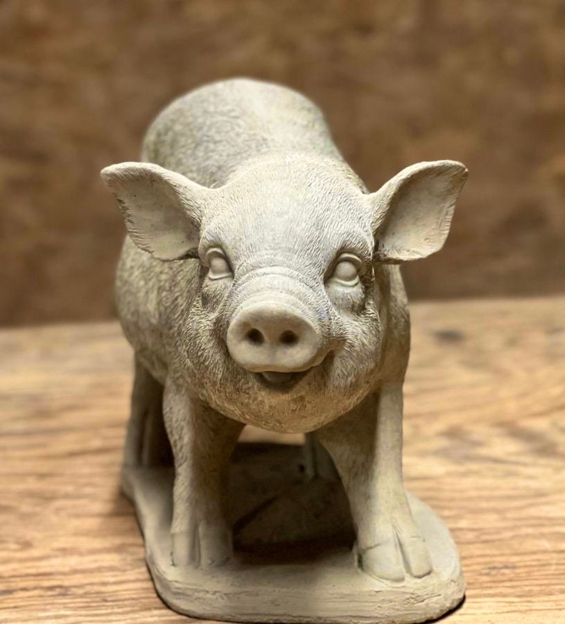 Massive Pig Statue Standing Pig Figurine Farm Animal Sculpture - Etsy