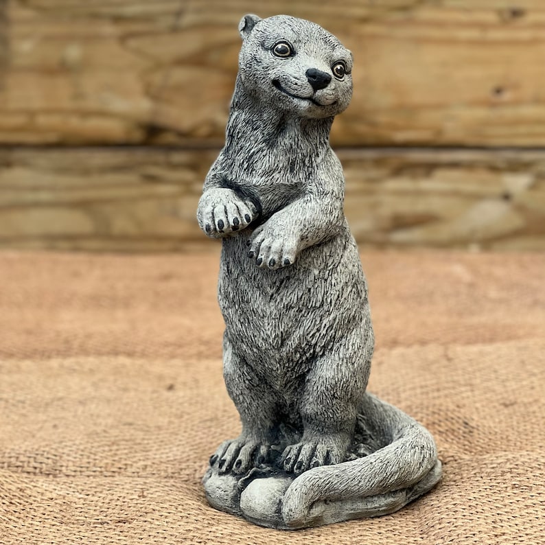 Concrete Otter Lifesize Statue Cute Otter Figurine for - Etsy
