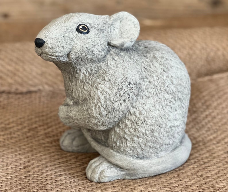 Cute Realistic Mouse Figurine Concrete Handmade Mouse Statue - Etsy