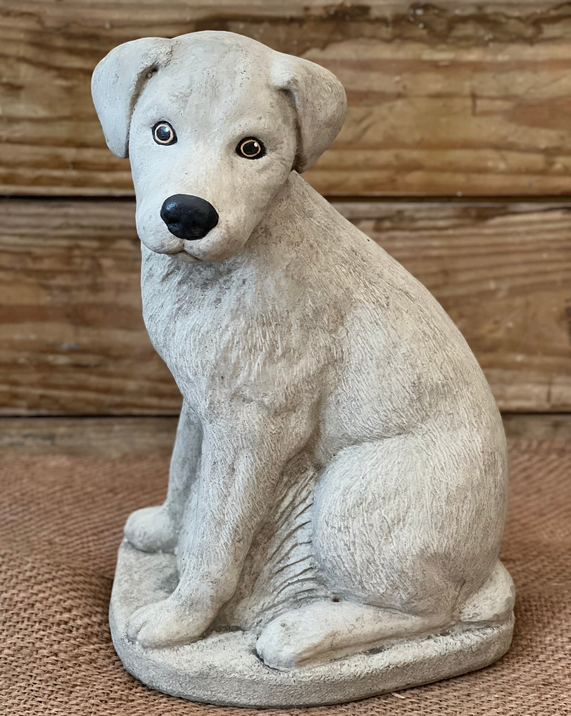 All White Rca Dog Statue