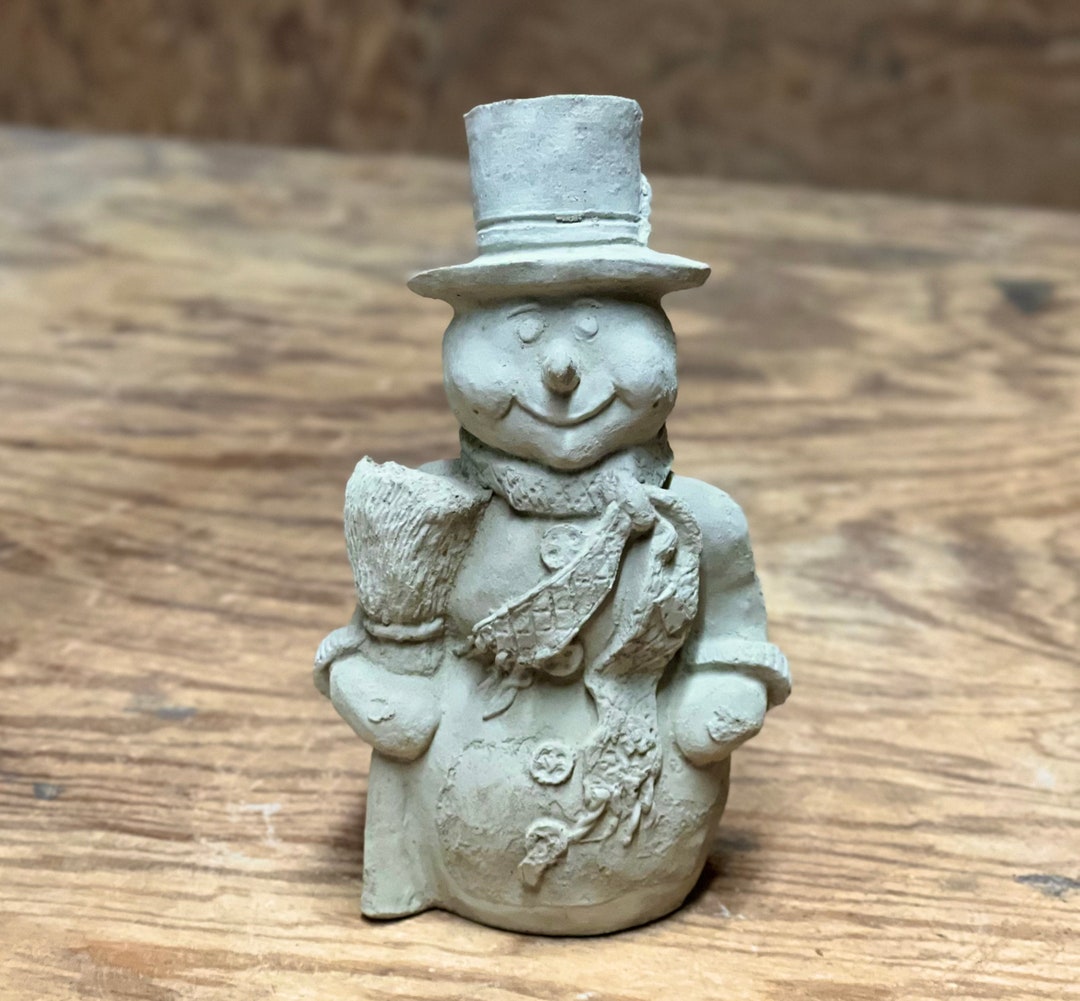 Concrete Snowman Realistic Statue New Year Decoration Outdoor - Etsy