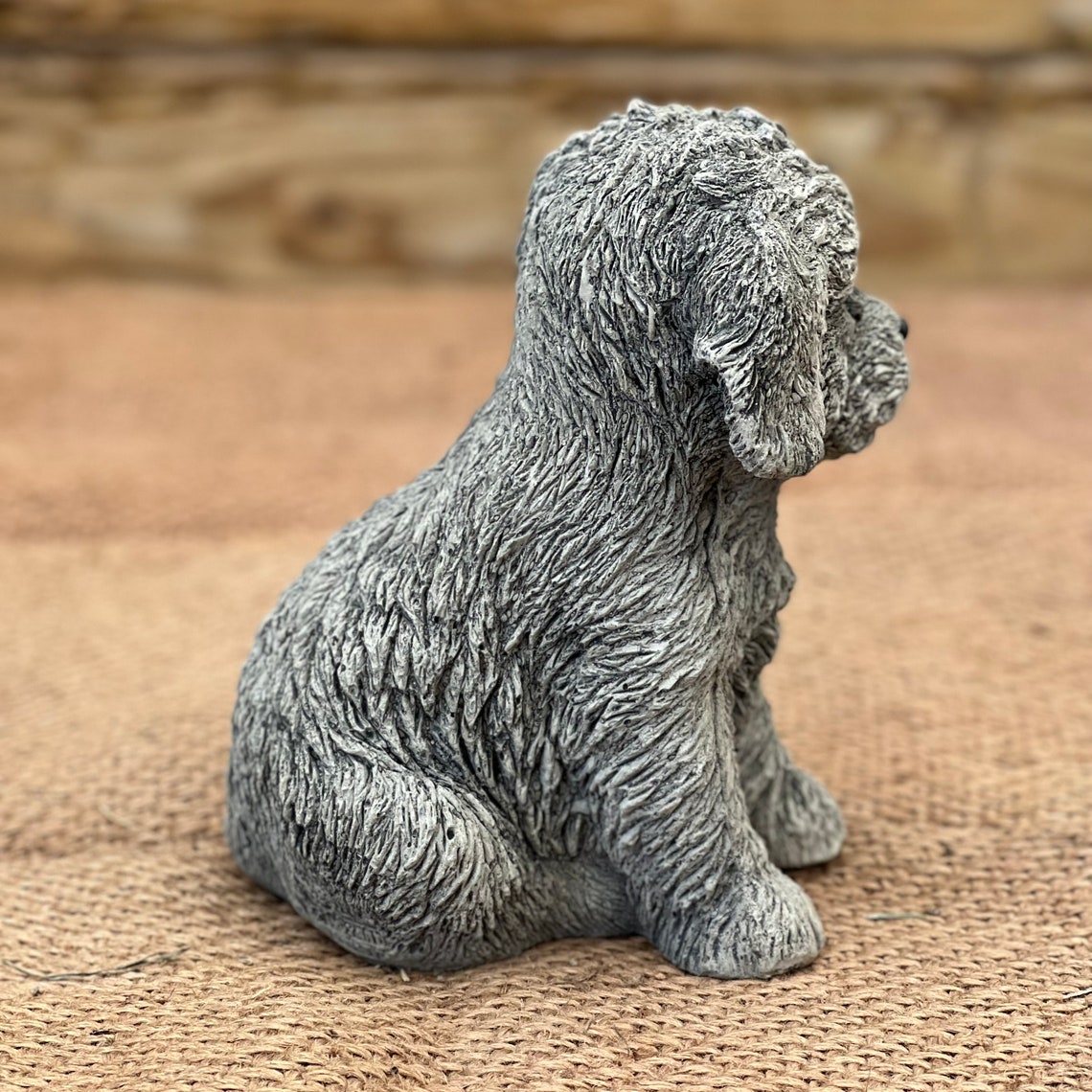 Puppy Goldendoodle Figurine Concrete Doodle Statue Pet - Etsy