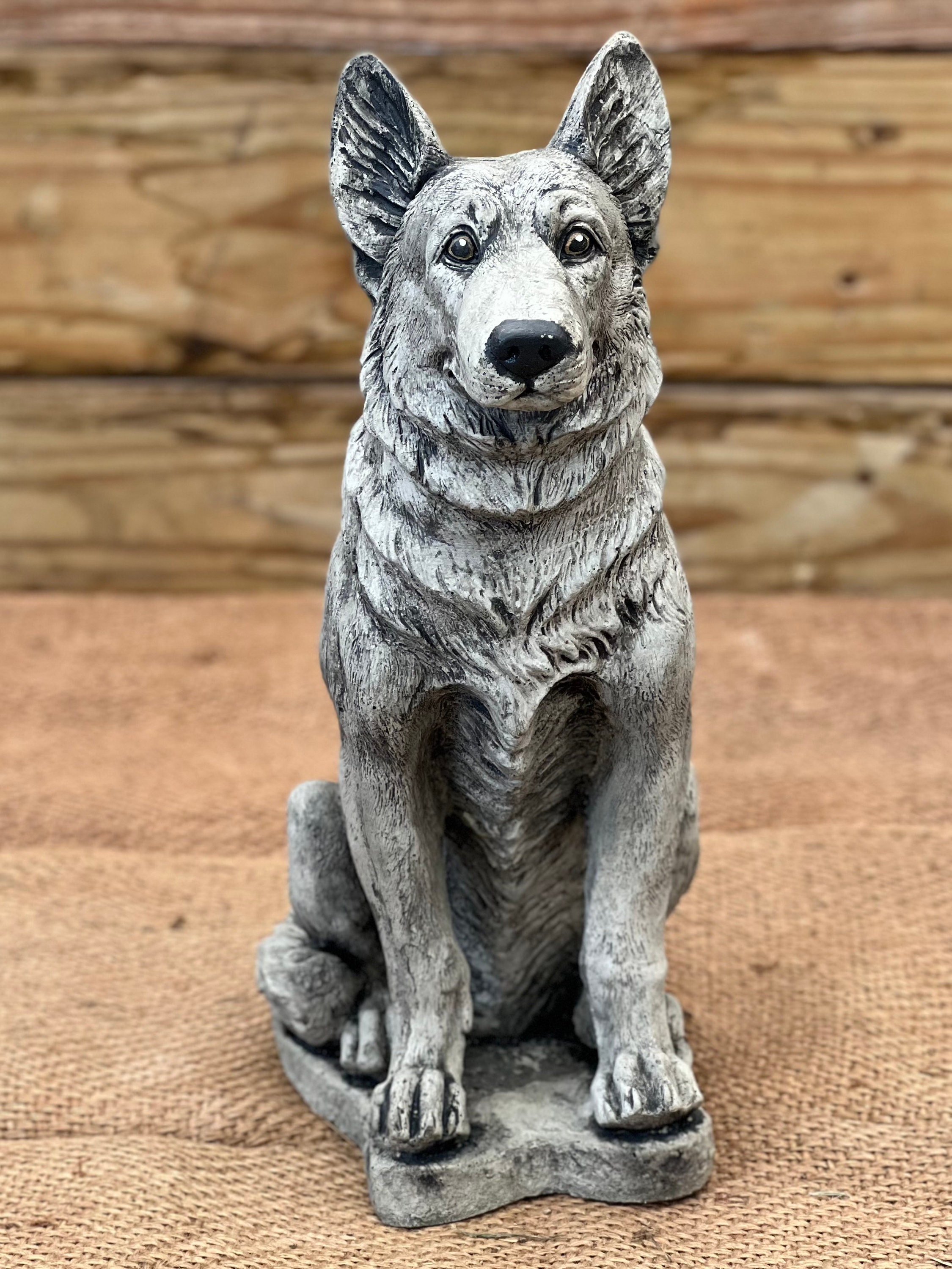 German Shepherd Yard Sculpture