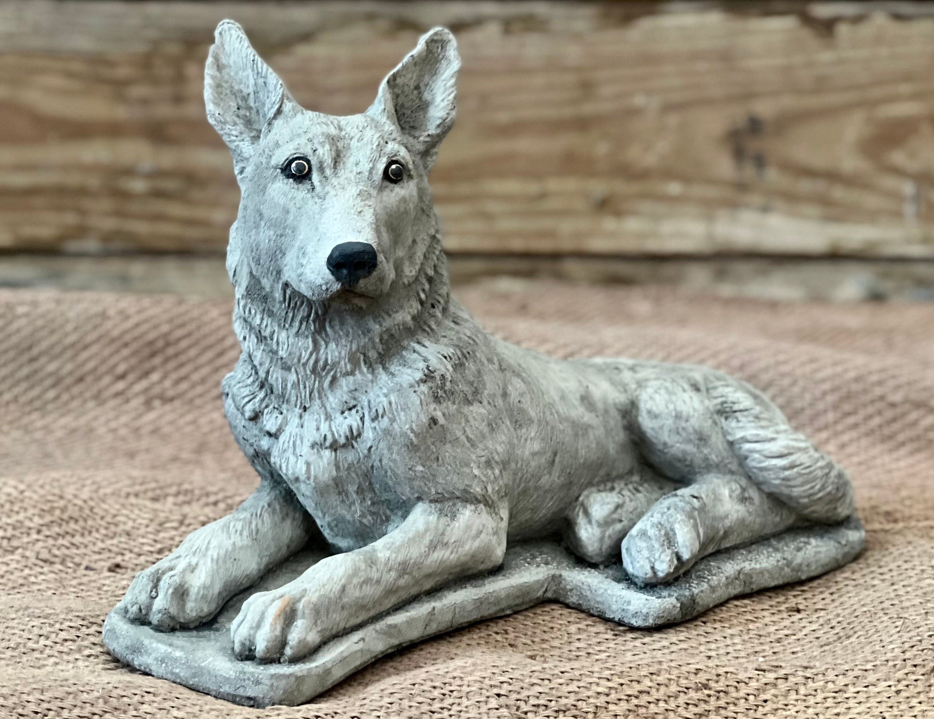 Laying German Shepherd Statue Life Size Concrete Shepherd - Etsy