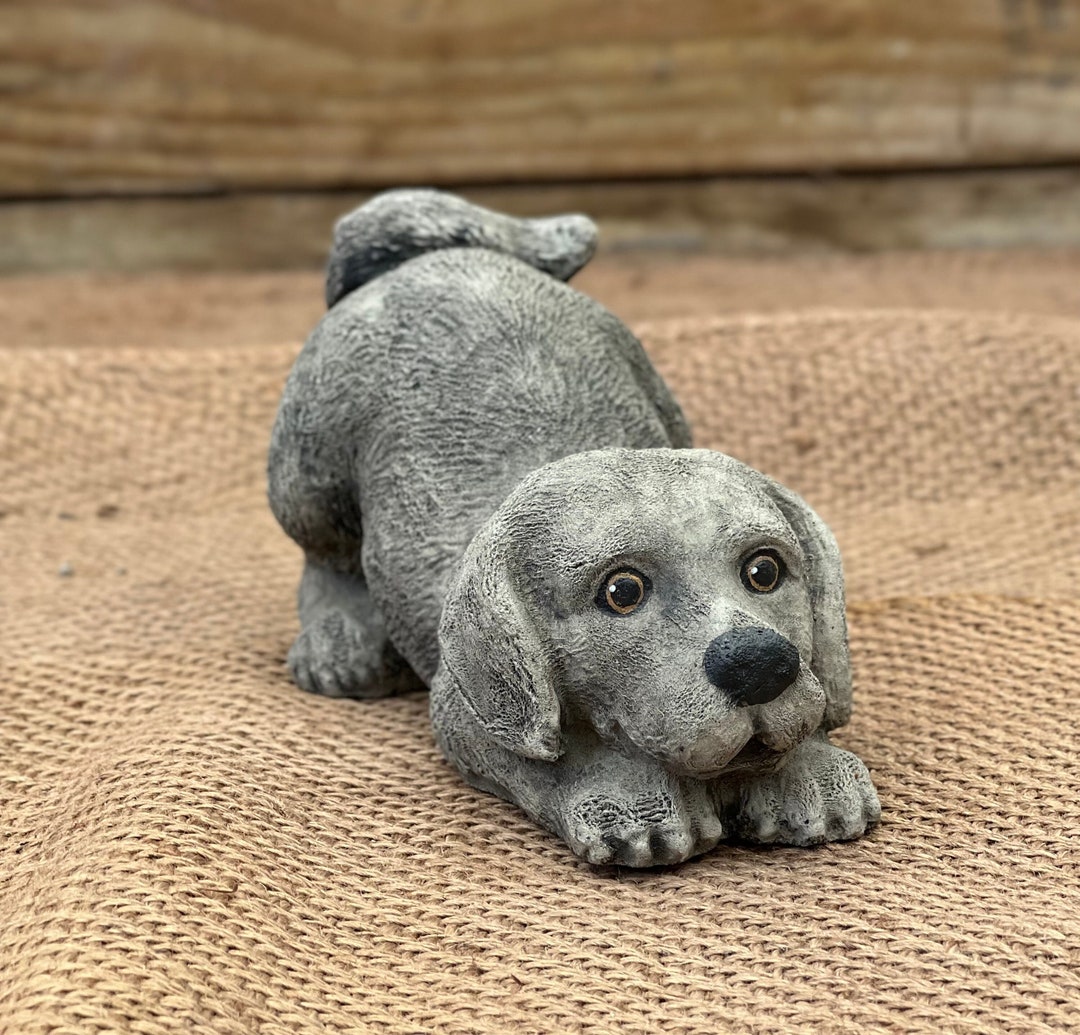 Cocker Spaniel Dog Statue Concrete Cocker Spaniel Puppy Memorial ...