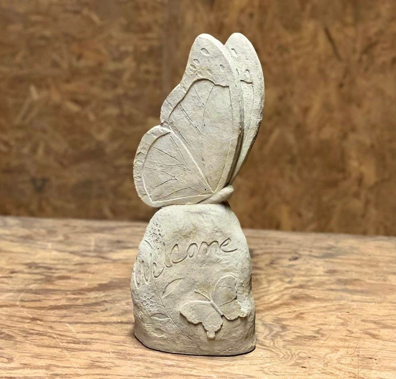 Creative Butterfly Statue Welcome Stone With Sitting Butterfly - Etsy