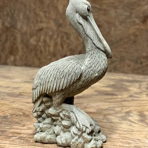 Realistic Standing Pelican Figurine Outdoor Concrete Pelican Statue ...