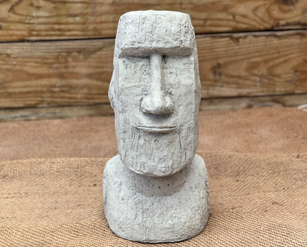 Stone Moai Head Statue Creative Decoration for Garden Creative ...