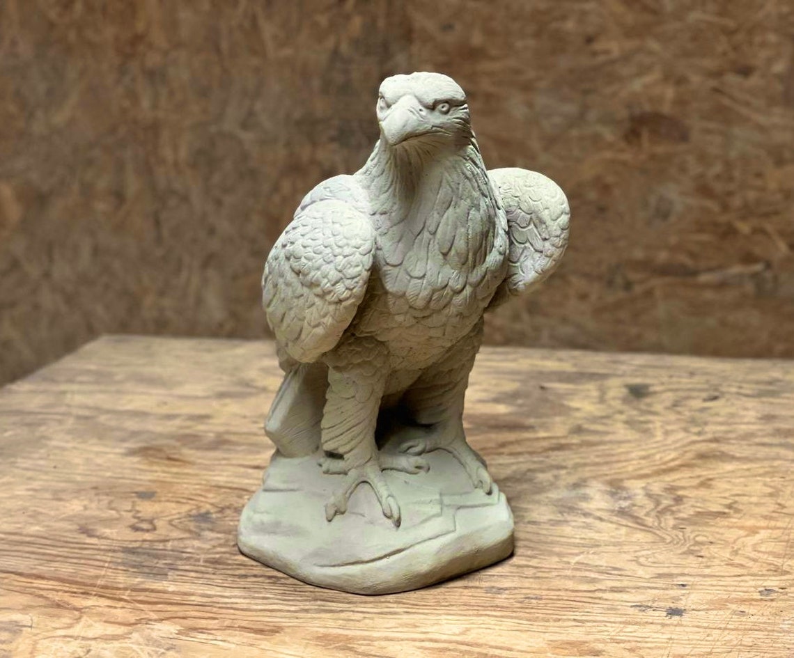 Concrete Eagle Statue Handmade Eagle Figure Outdoor Sculpture - Etsy
