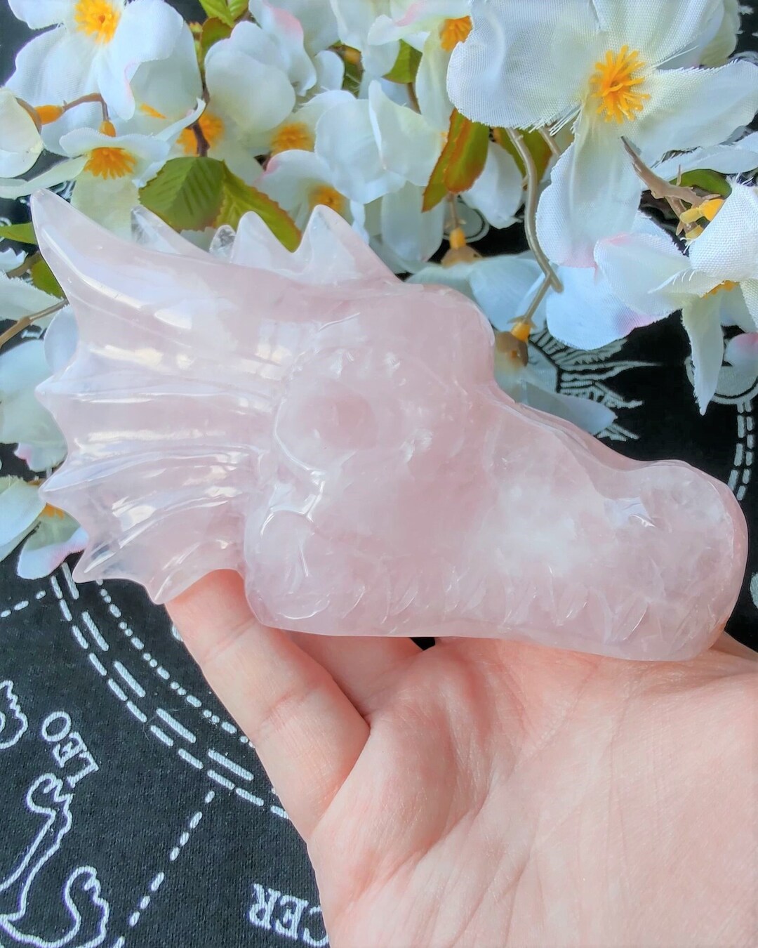 Rose Quartz Dragon Head - Etsy