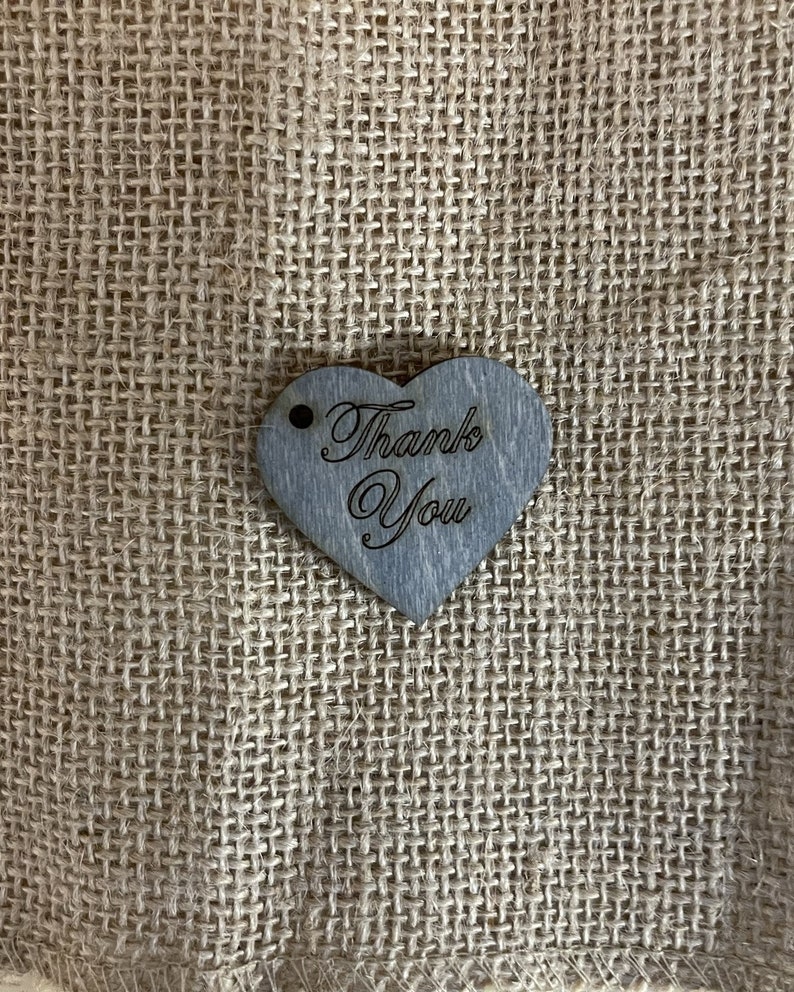 50 Pcs. Rustic Wood Thank You Tags Heart Thank You Tags - Etsy