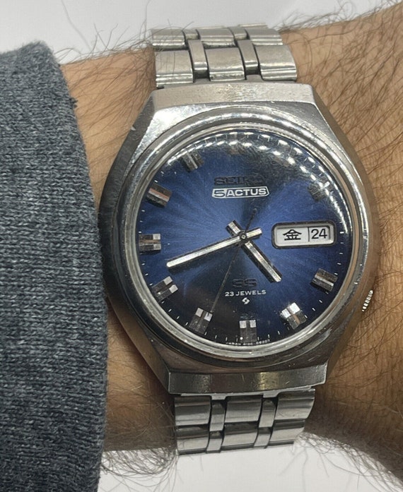 VINTAGE 1975 Seiko 5 Actus SS 23j Mens Automatic Watc… - Gem