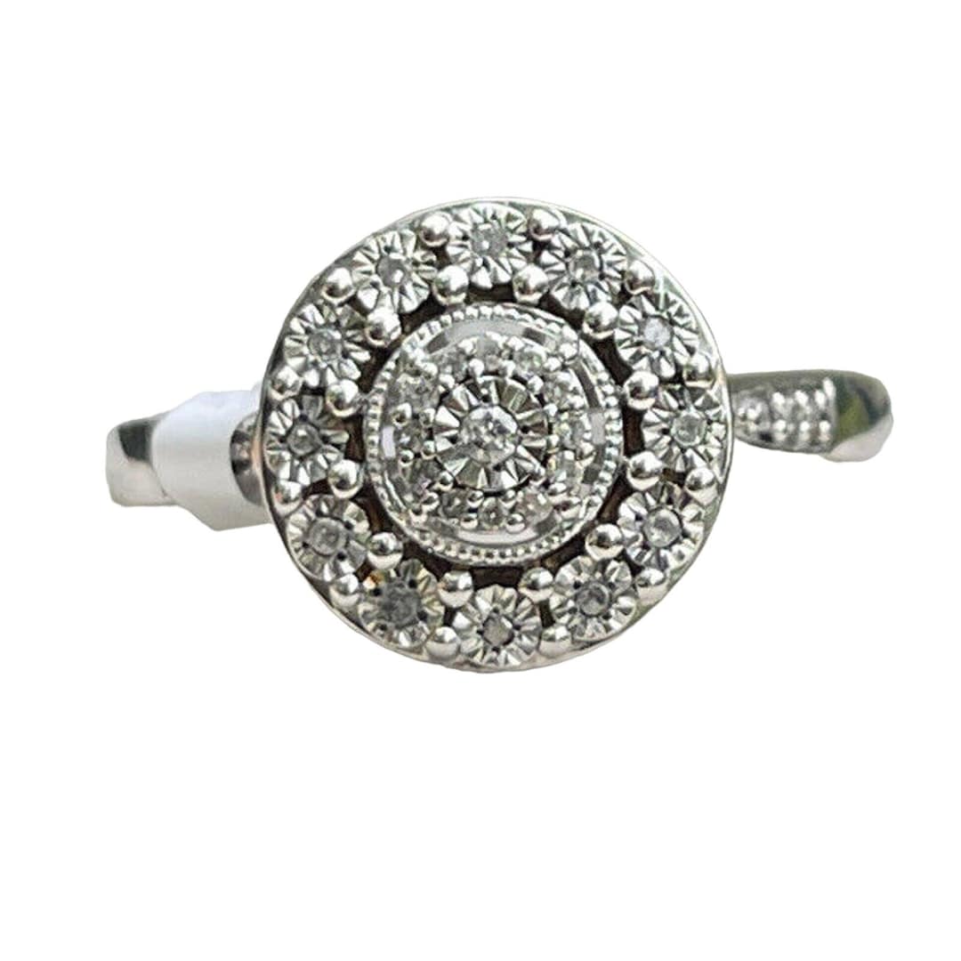 New Old Stock 90s Allure Gems Signed 1/10 Ctw SK9 Sterling Silver ...