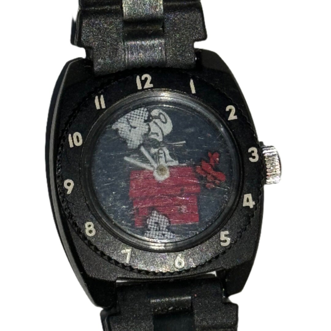 Vintage RARE Original Snoopy and the Red Barron Flying Ace Watch ...