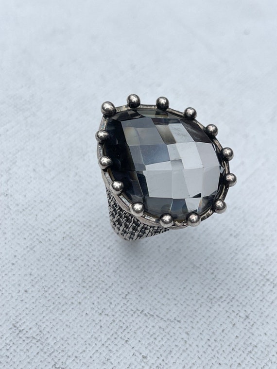 Vintage Deb Guyot Signed Sterling Silver Ring - Size … - Gem