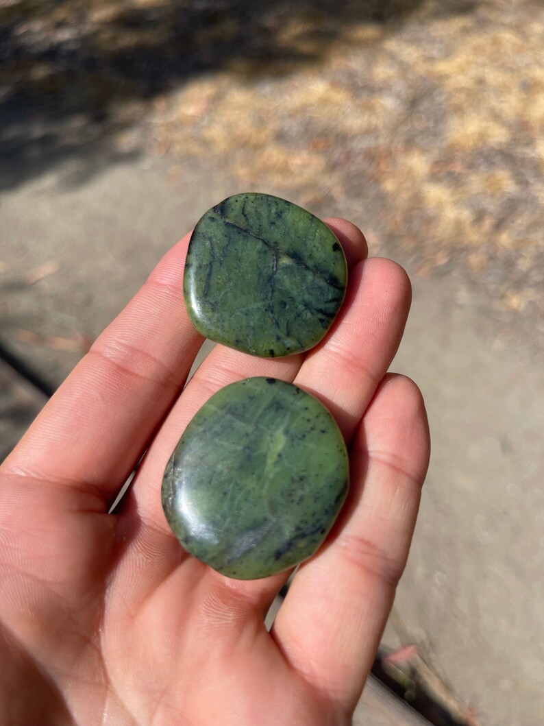 Canadian Jade Palm Stones Lot - 17 Pieces - Jewelry Making Wire ...