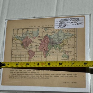1857 Antique Map World Rivers Moorse - Etsy