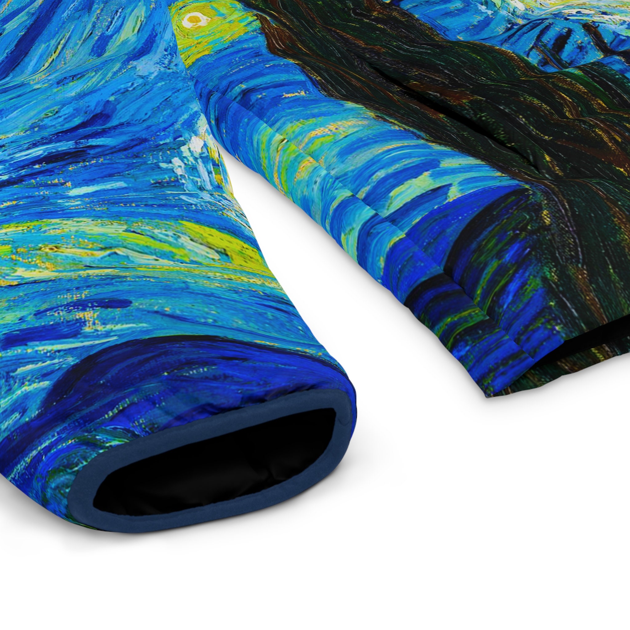 Starry Night Van Gogh Painting Men's Puffer Jacket All Over Print Art ...