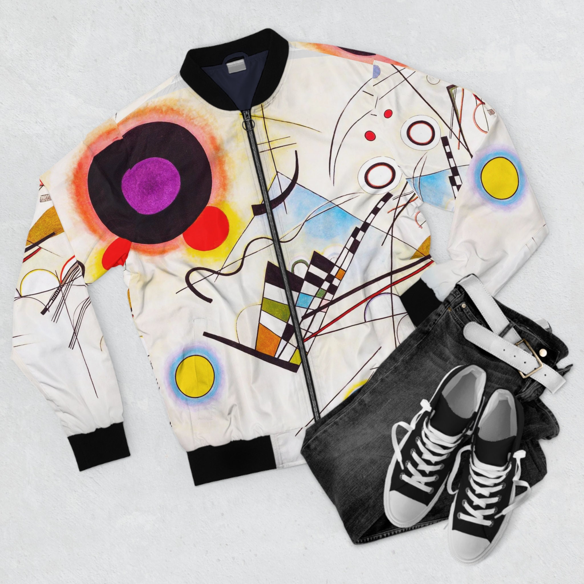 Composition VIII Wassily Kandinsky Art Painting Men Bomber Jacket sold ...