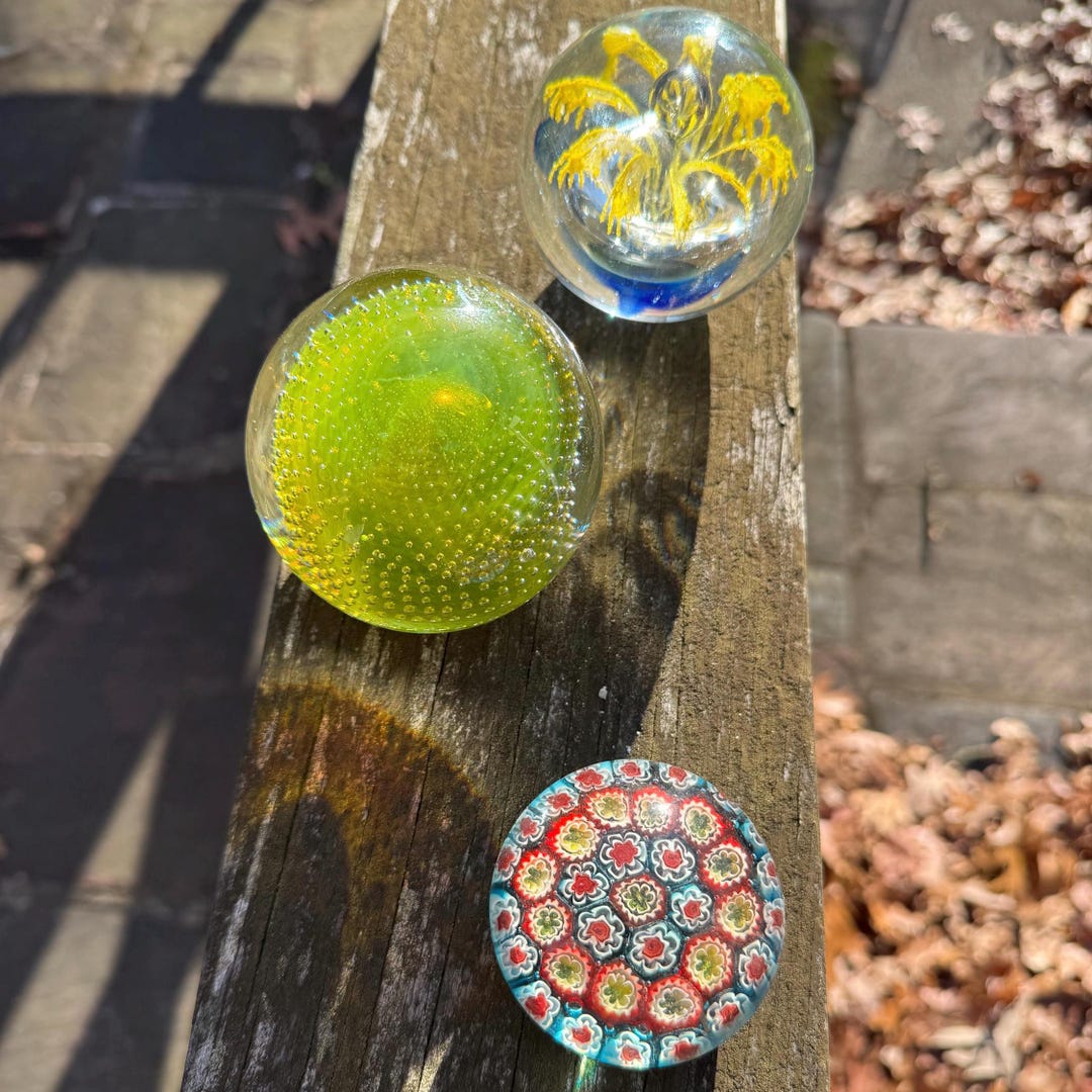 Vintage Italian Glass Paperweights Lot of 3 - Etsy