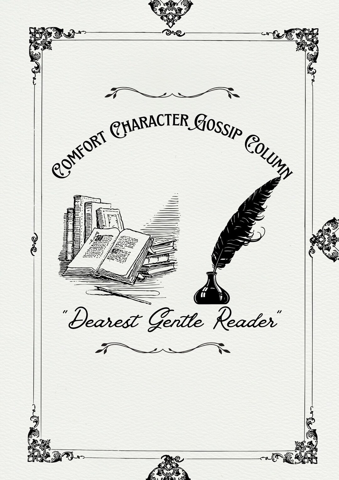 Comfort Character Gossip Column - Etsy