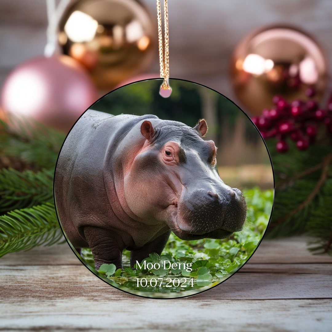 Moo Deng, Moo Deng Ornament, Moo Deng Memento, Moo Deng Keepsake, Moo ...