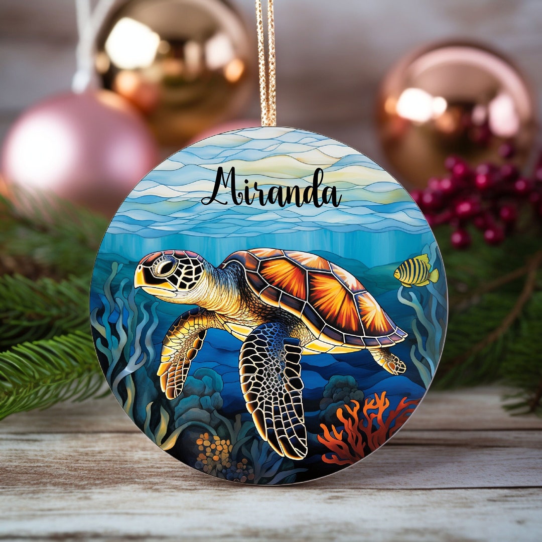 Sea Turtle Ornament, Sea Turtle Christmas Ornaments, Sea Turtle ...