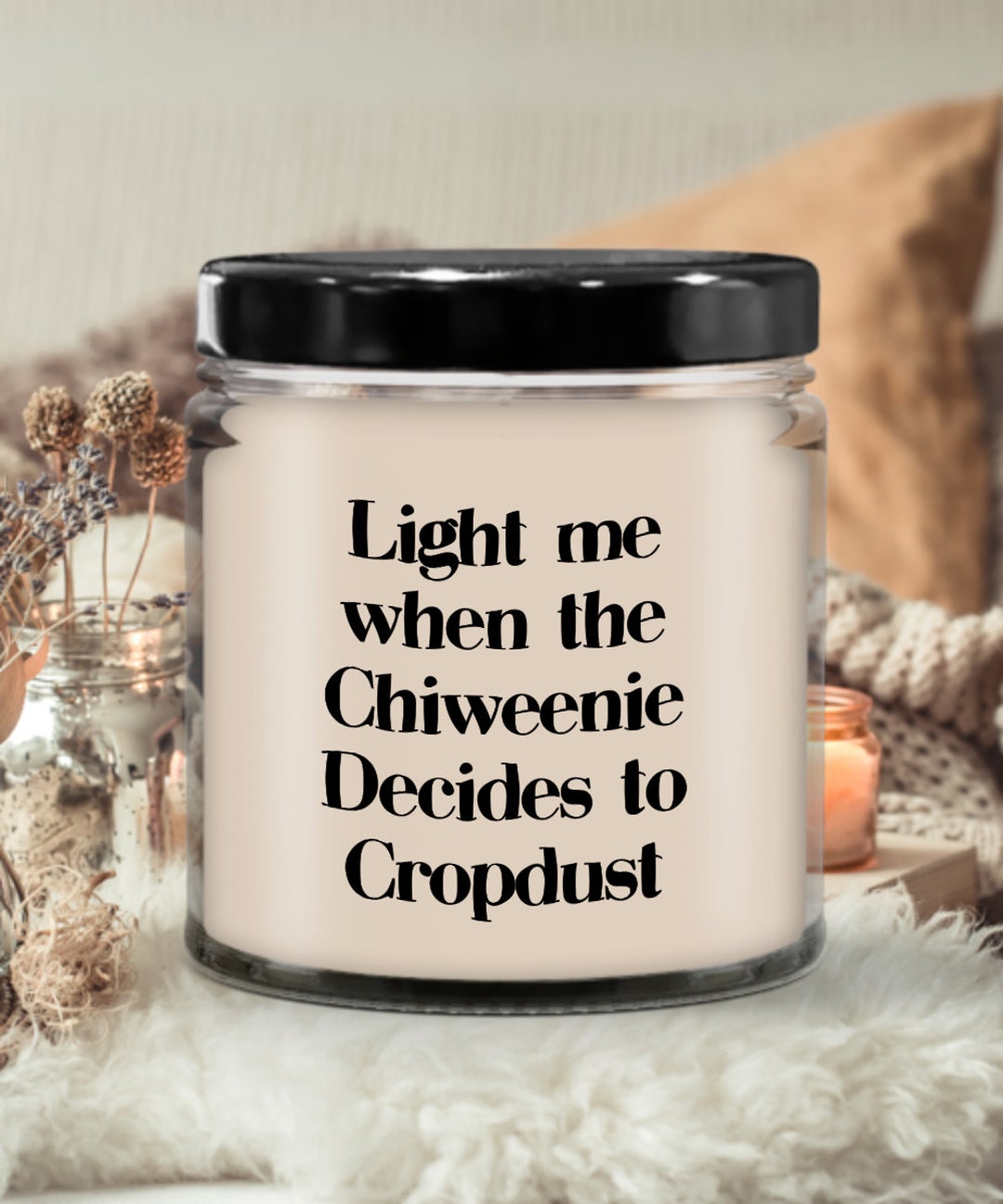 Chiweenie Candle, Chiweenie Gift, Dog Fart Candle, Dog Mom Gifts ...