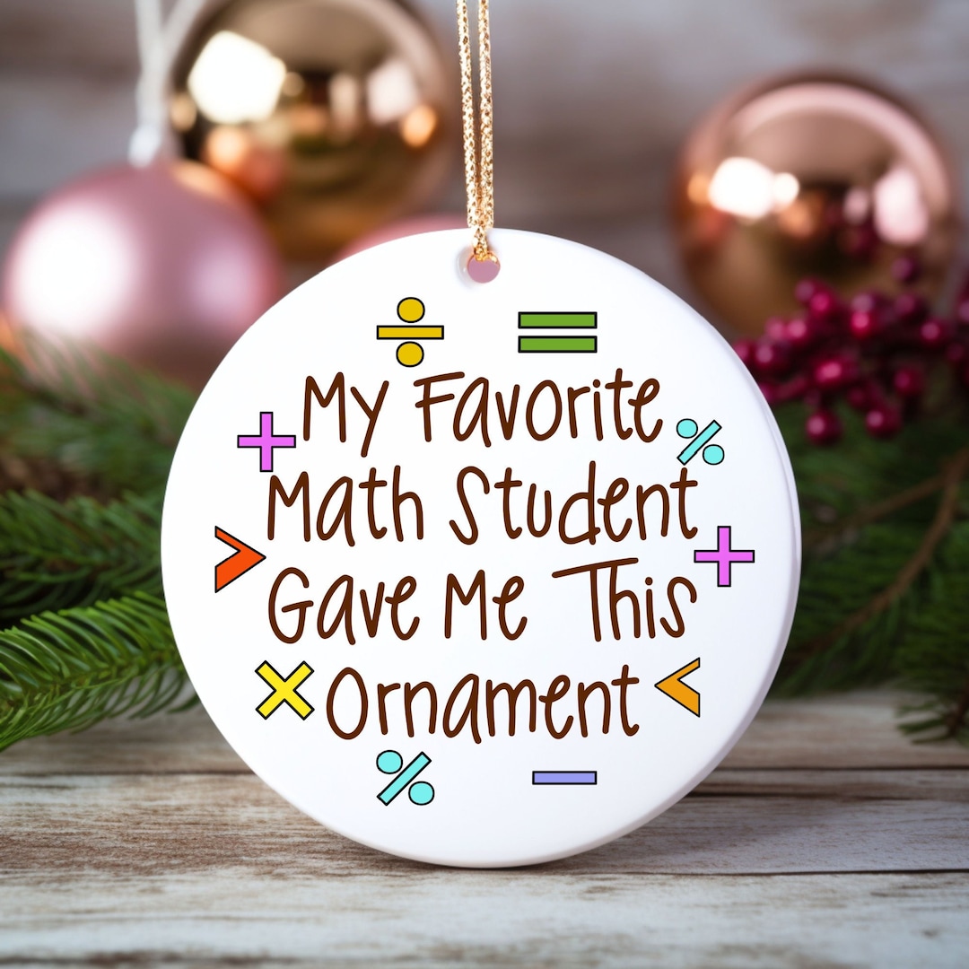 Math Teacher Gift, Math Teacher Ornament, Mathematics Gift, Math ...