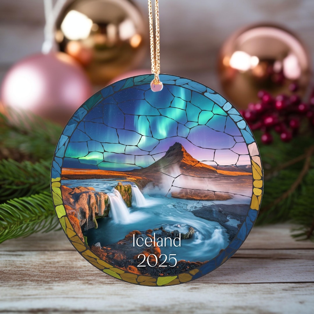 Iceland Ornament, Iceland Christmas Ornament, Iceland Keepsake, Iceland ...
