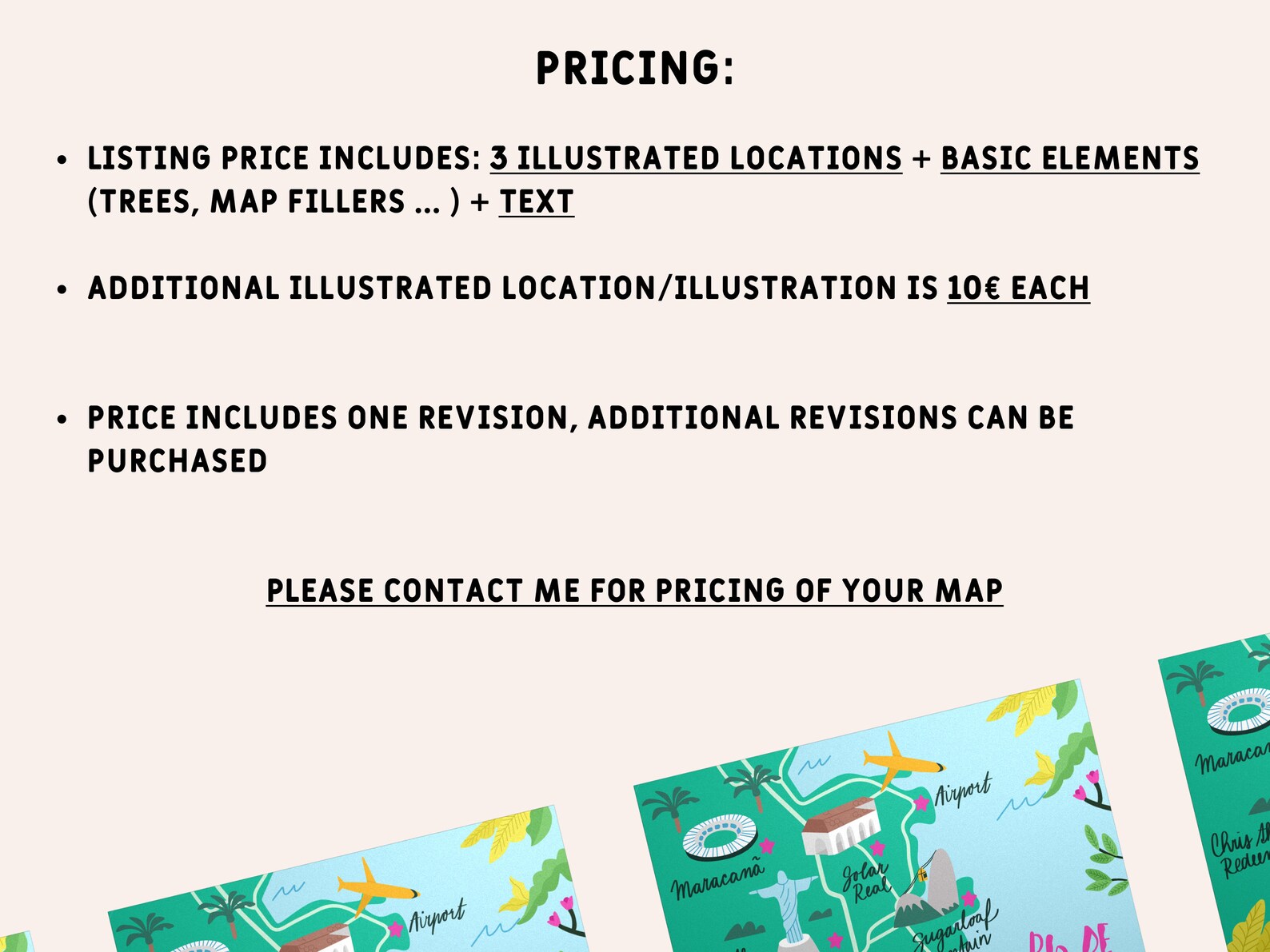 Custom Hand Illustrated Map of Any Place, Company Event, Work ...