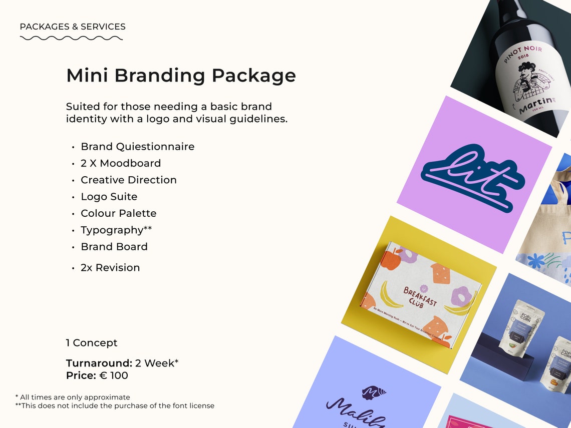 Mini Custom Brand Identity Package, Visual Identity, Branding for ...