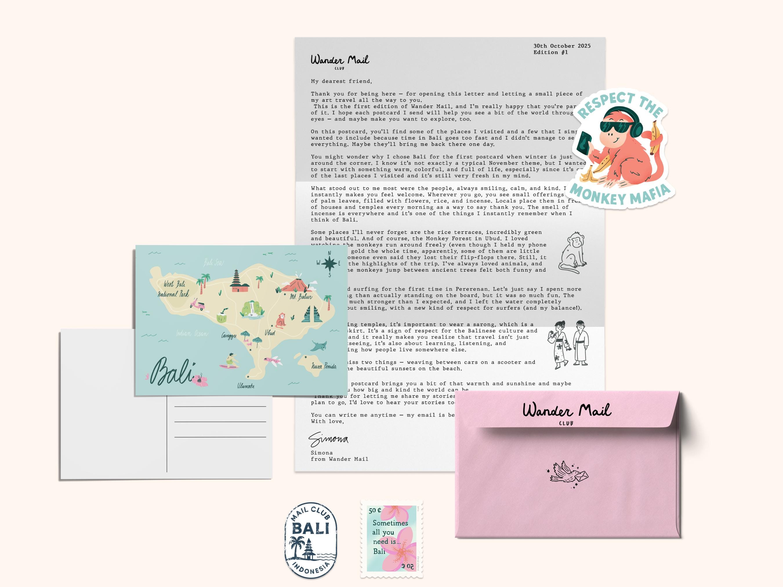 Hand Illustrated Snail Mail Club, Sticker Club, Letter, Art Print ...