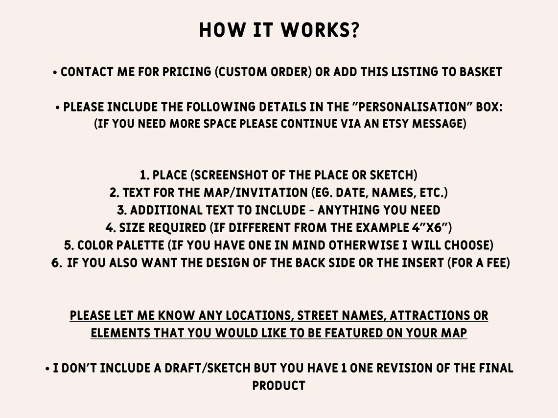 Custom Hand Illustrated Business Map, Place Map, Welcome Map, Itinerary ...