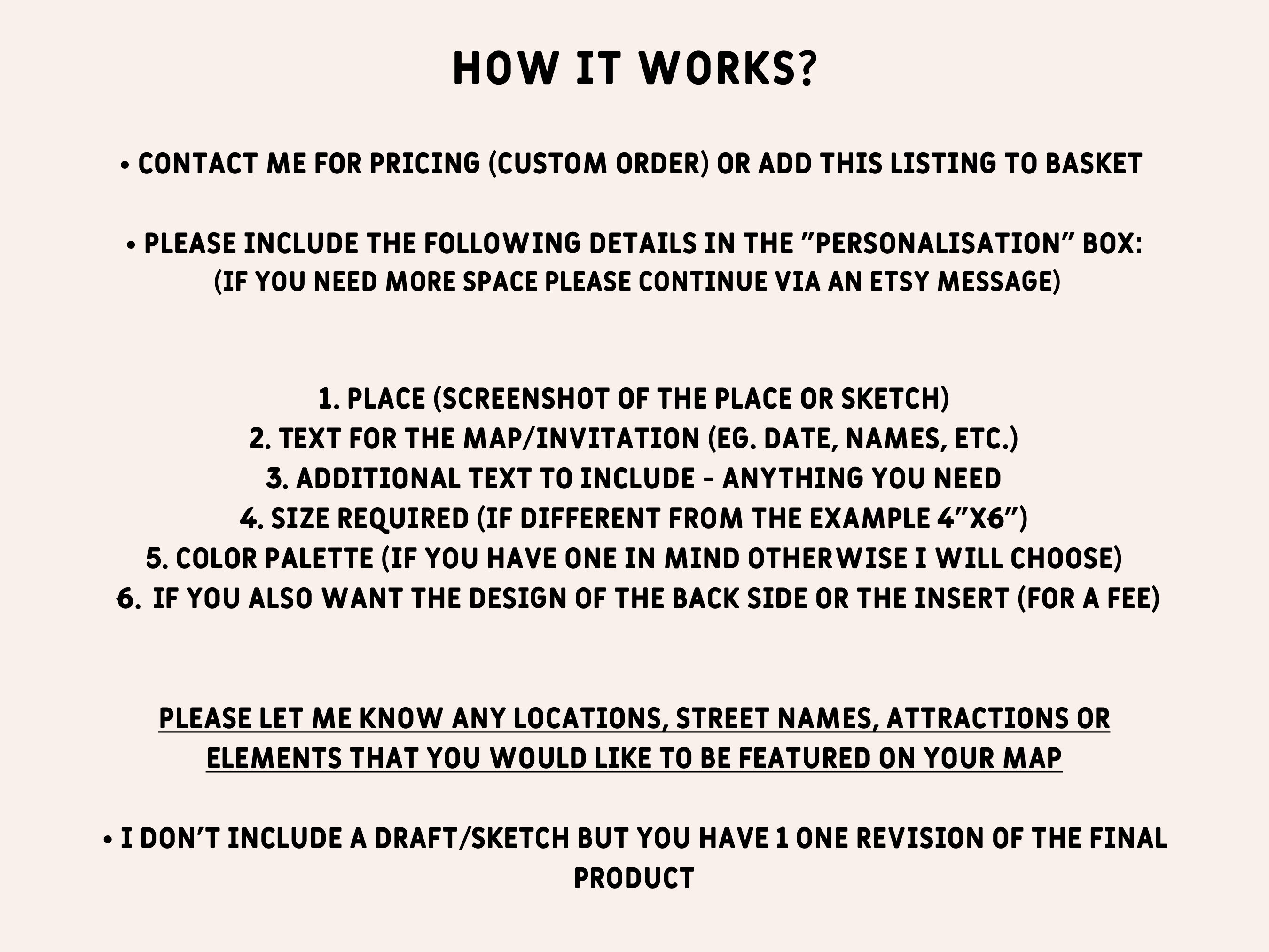 Custom Hand Illustrated Business Map, Place Map, Welcome Map, Itinerary ...