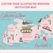 Custom Hand Illustrated Wedding Invitation Map, Save the Date, Welcome ...
