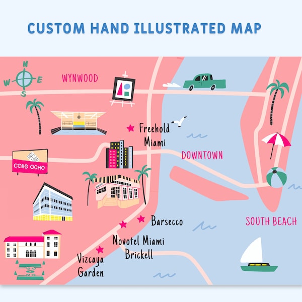 Wedding Location Map Invitation - Etsy